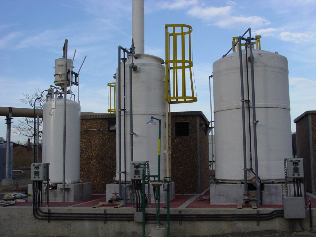 Chemical Storage Tanks -H2S04 - NaOH - NaOCl | INDUSCO Environmental