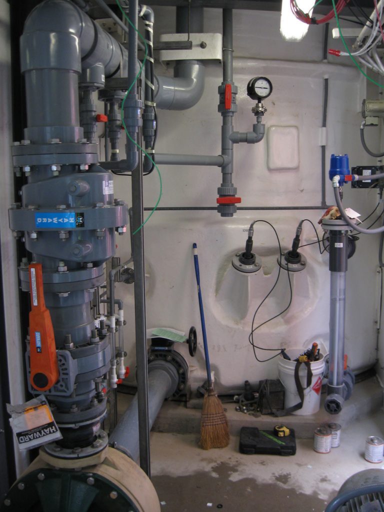 Interior Of Recycle Pump House Enclosures | INDUSCO Environmental